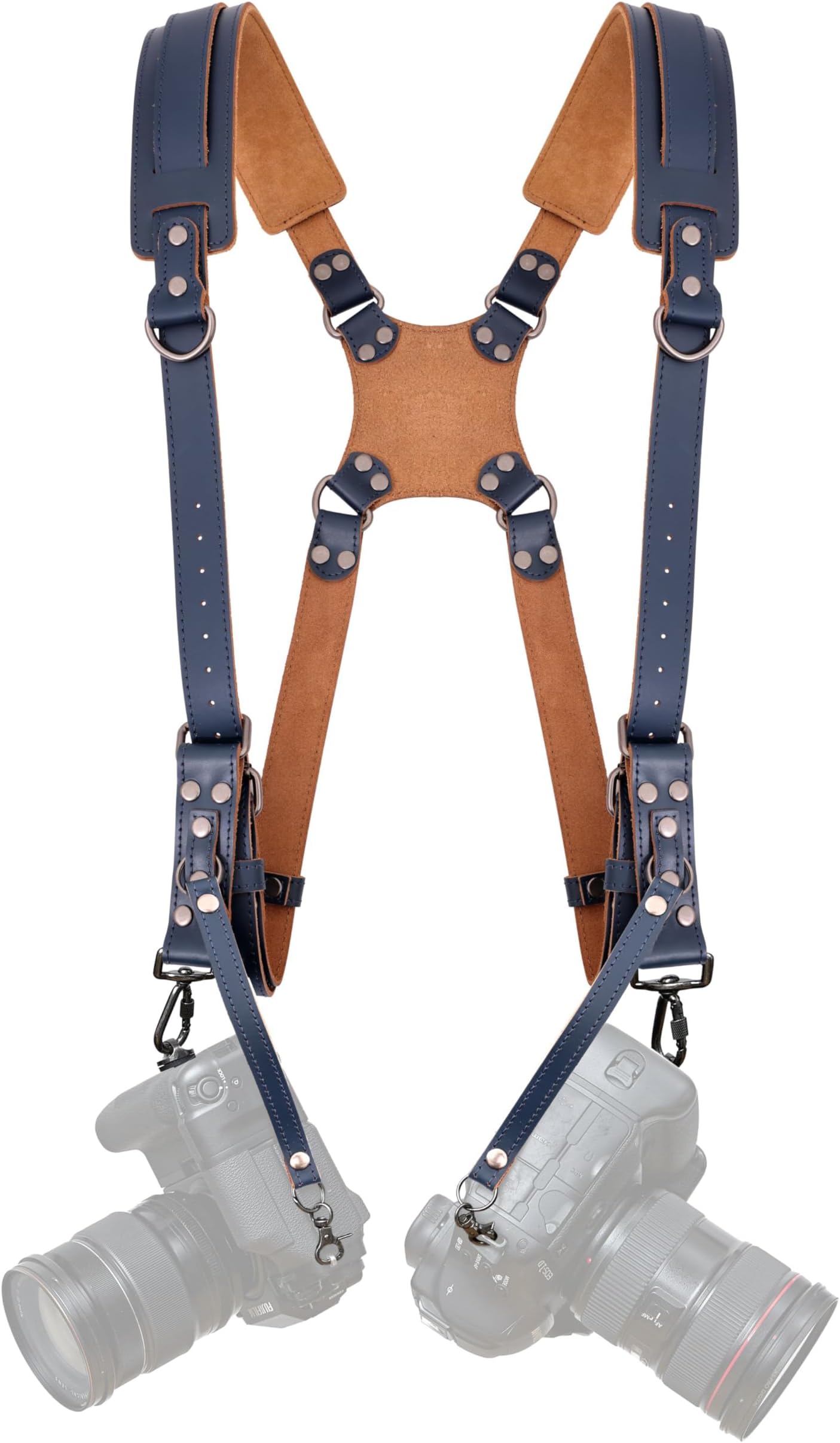 Amazon.com : Padwa Lifestyle Blue Dual Camera Harness Strap - Dual ...