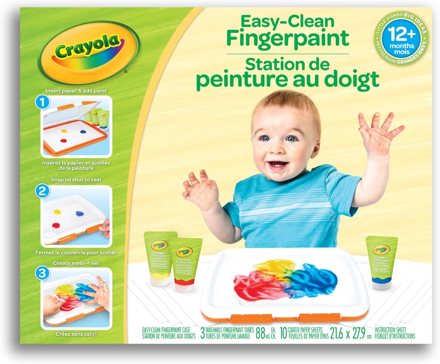 Crayola Easy-Clean Fingerpaint Set Arts & Crafts, Finger Paint - Amazon ...