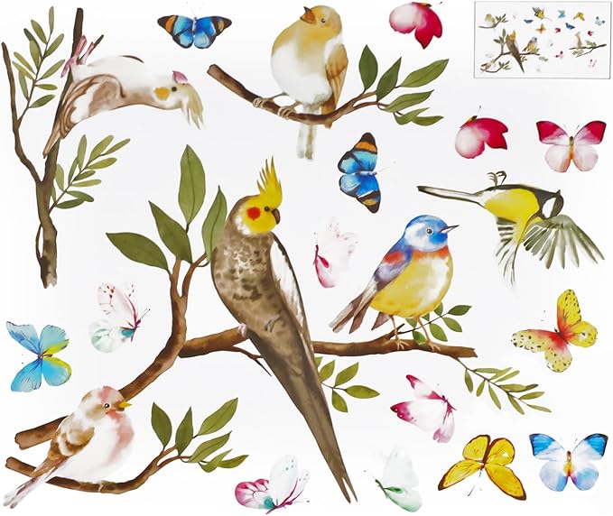Amazon.com: Ohmywor 36 Pieces Birds Window Stickers, Double Sided ...