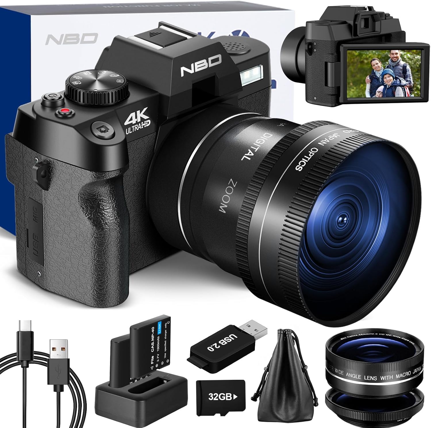 NBD Digital Camera for Photography 4K 48MP Autofocus Vlogging Camera ...