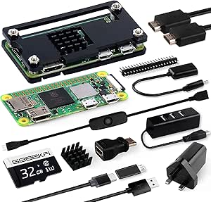 GeeekPi Raspberry Pi Zero 2 W Starter Kit, with RPi Zero 2 W Acrylic ...