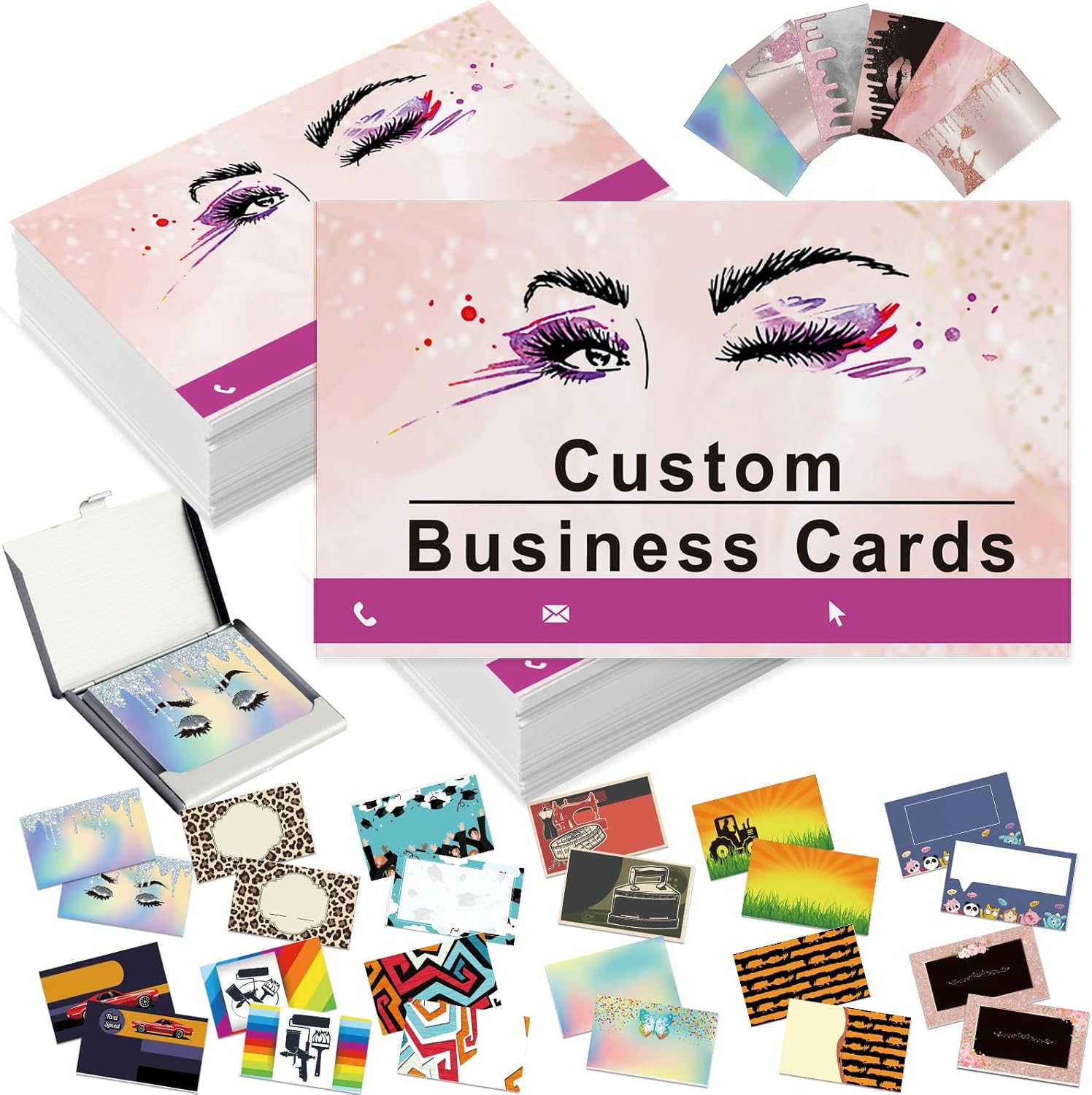 Amazon.com : Custom Business Cards Customized with Logo Personalized ...