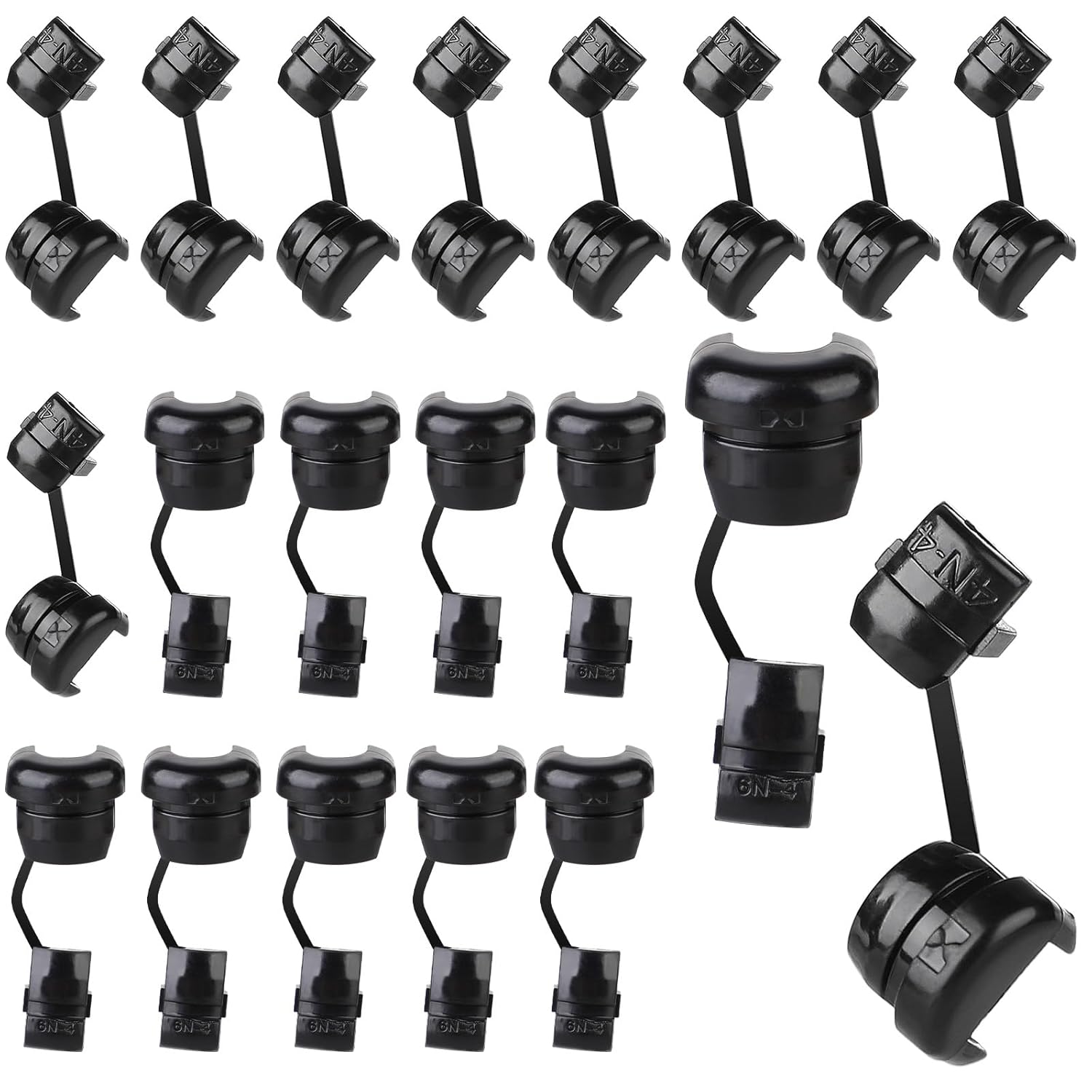 Electric Cable Protection Cord Buckle, 40PCS Black Wire Cover Round ...