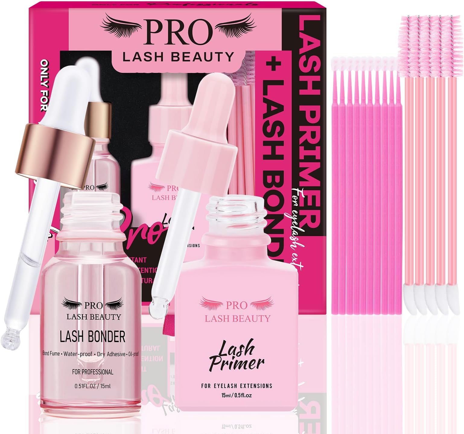 Amazon.com : Lash Bonder Lash Primer for Eyelash Extensions Kit Longer Retention Glue ...