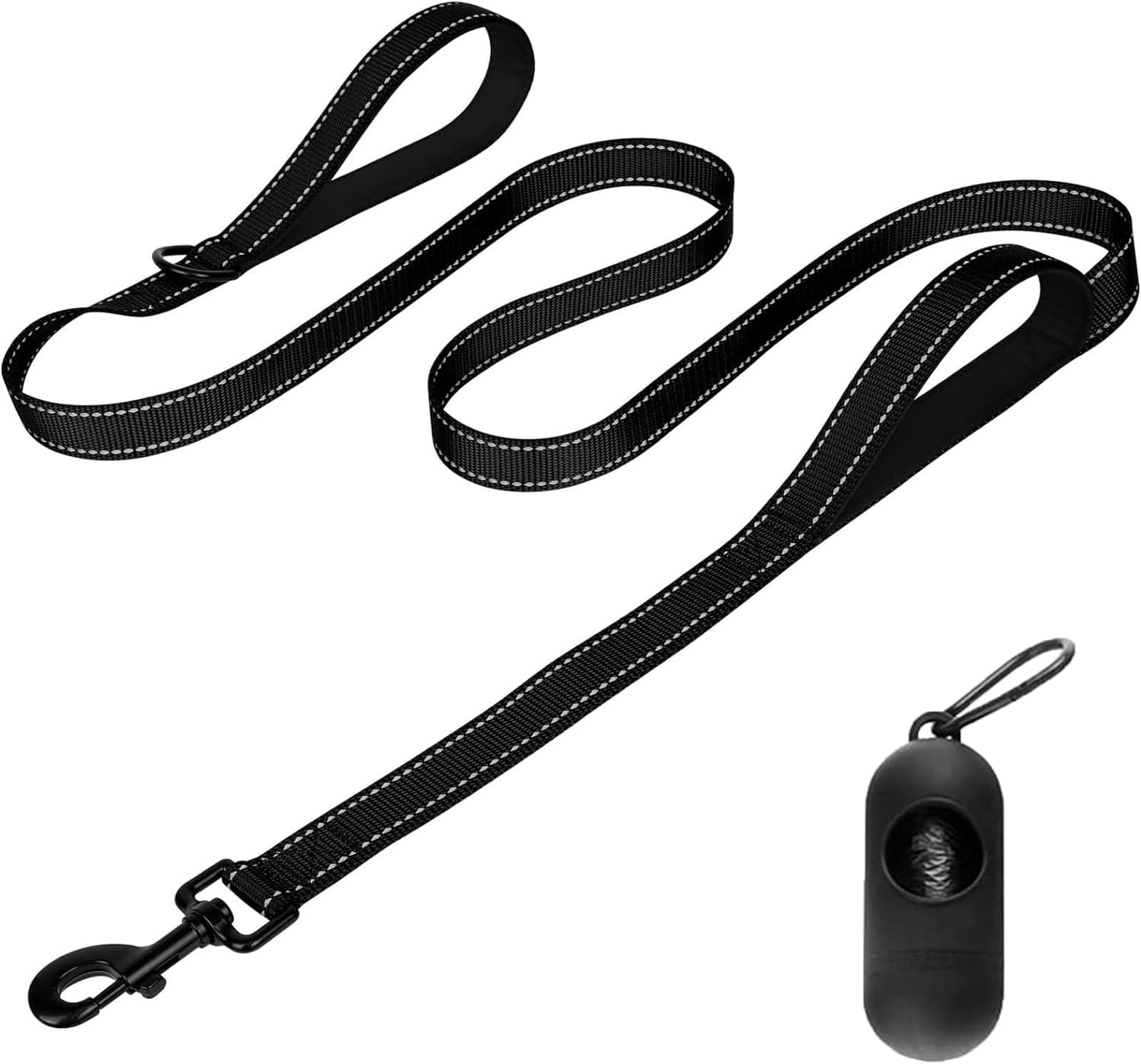 Large dog leash, 1.5m Double Handles No Pull Heavy Duty Strong Nylon ...