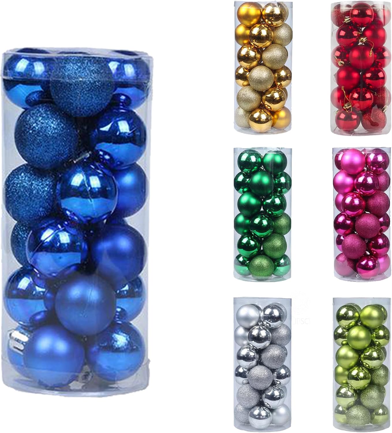 Amazon.com: YUENCHING 24PCS Christmas Ball Ornaments - 1.57 Inch Small ...
