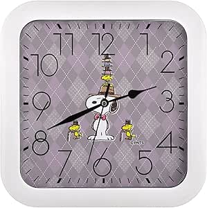 Amazon.co.jp: Snoopy Clock, Wall Clock, Thin, Lightweight, Analog ...