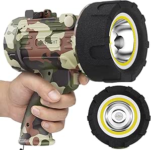 BUYSIGHT Rechargeable Spotlight Flashlight Floodlight,1000000 Lumen ...