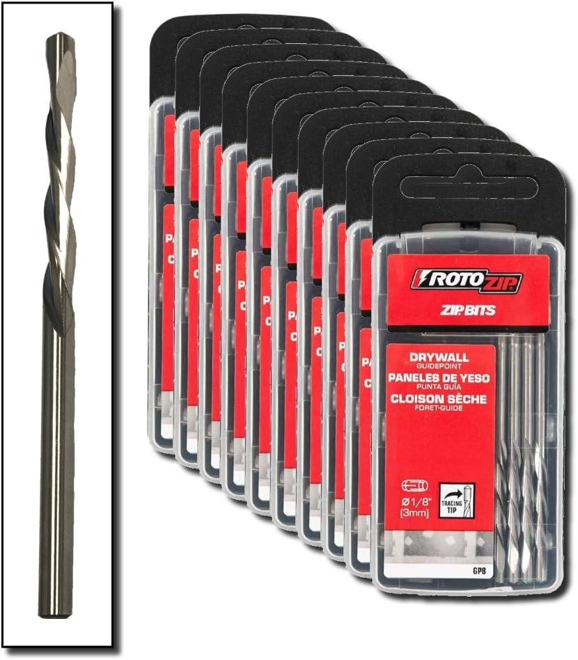 RotoZip 1/8'' Guide Point Drywall Router Bits for Cutout Tools, ROTO ...