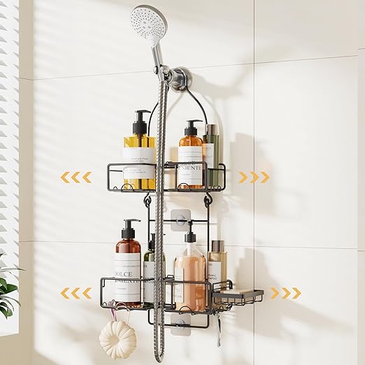 Amazon.com: Yofidra Shower Caddy Hanging Adjustable Over the Shower ...