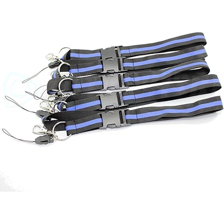 Amazon.com: Police Blue Line"to Protect and Serve" Lanyard with Metal ...