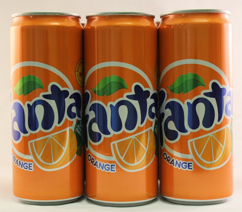Amazon.com : European Fanta Orange Soda 6-Pack of Cans 6 x 330 ml ...