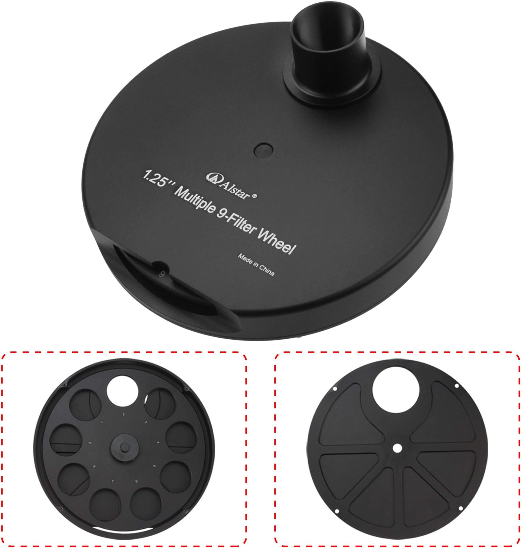 Amazon.com : Alstar 1.25" Multiple 9-Position Filter Wheel for ...