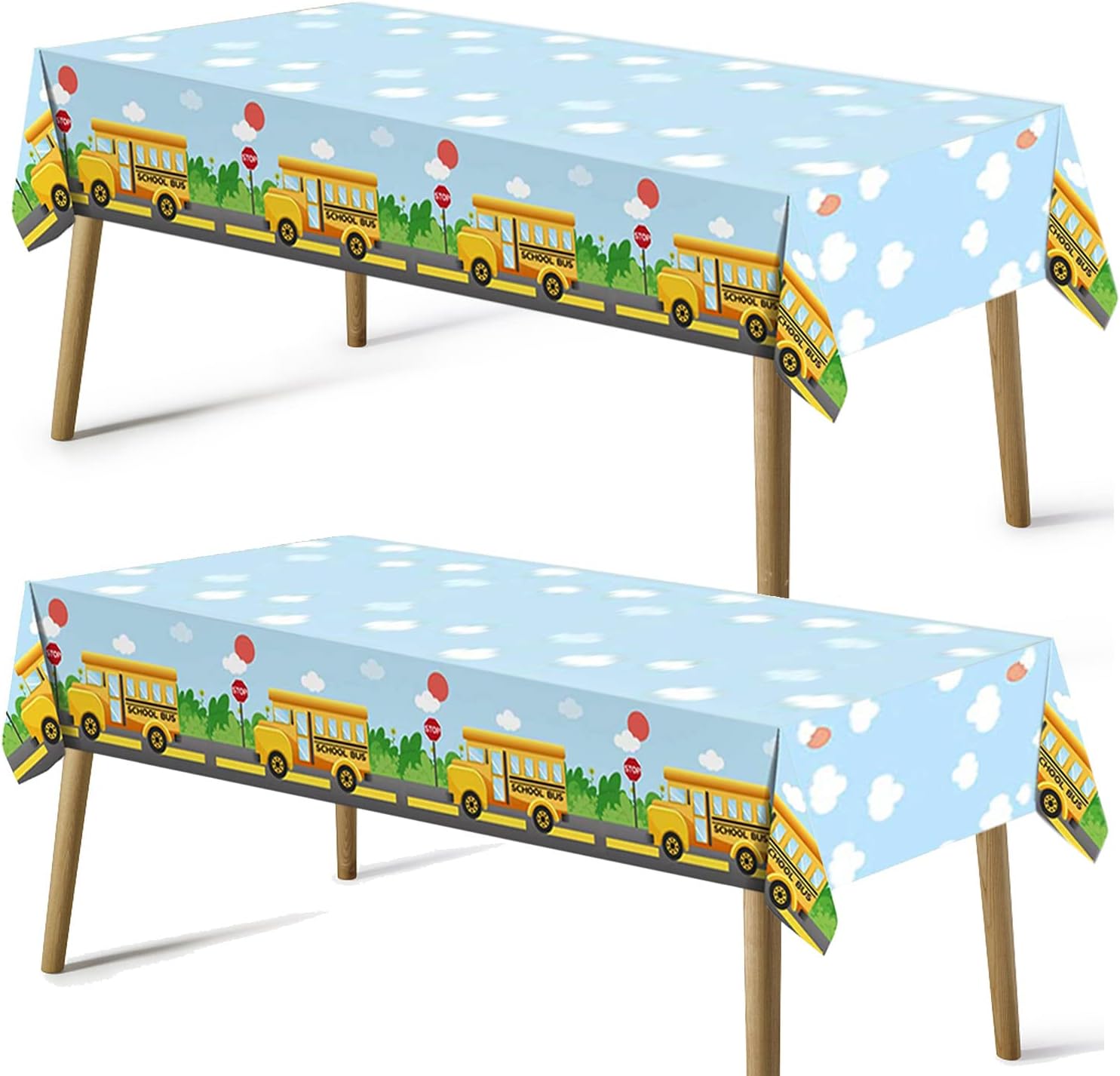 Amazon.com: 2PCS Welcome Back to School Theme Table Covers, First Day ...