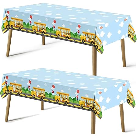 Amazon.com: 2PCS Welcome Back to School Theme Table Covers, First Day ...