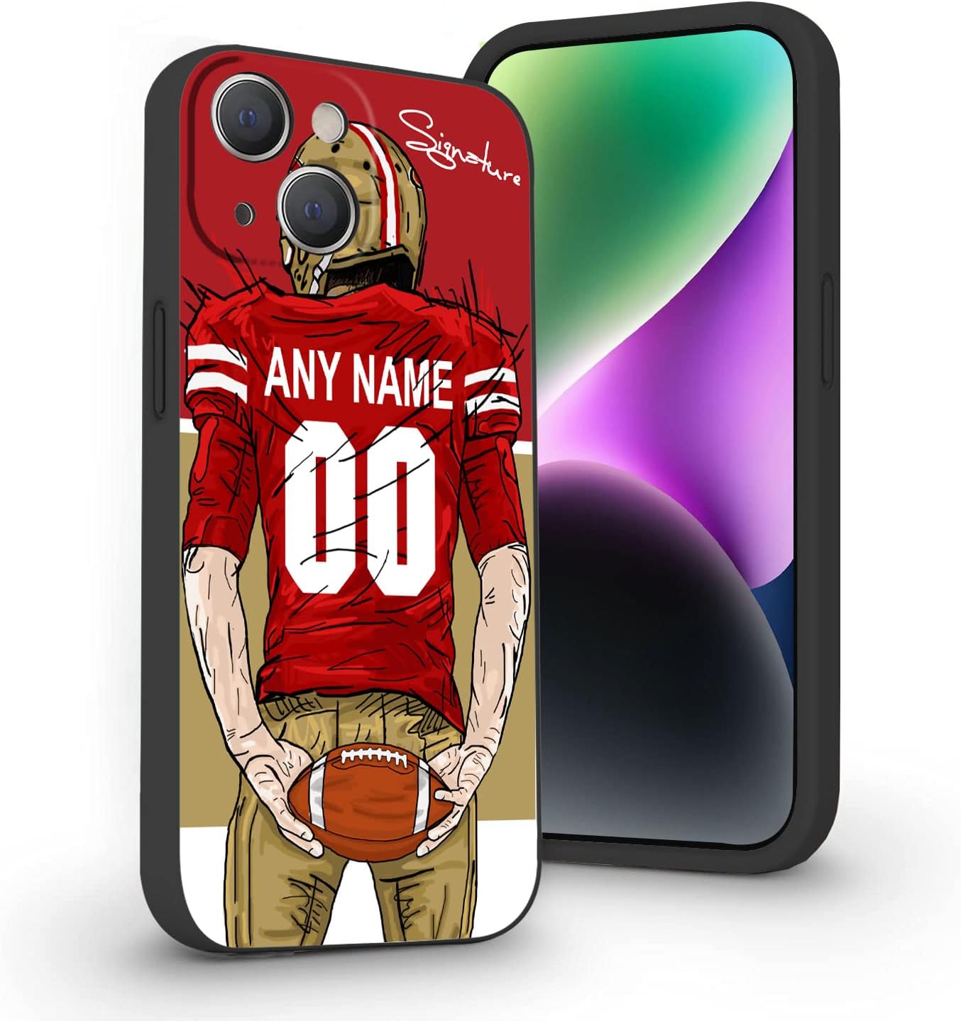 Amazon.com: VNGDA Custom Name & Number Football Case for iPhone17 Air ...