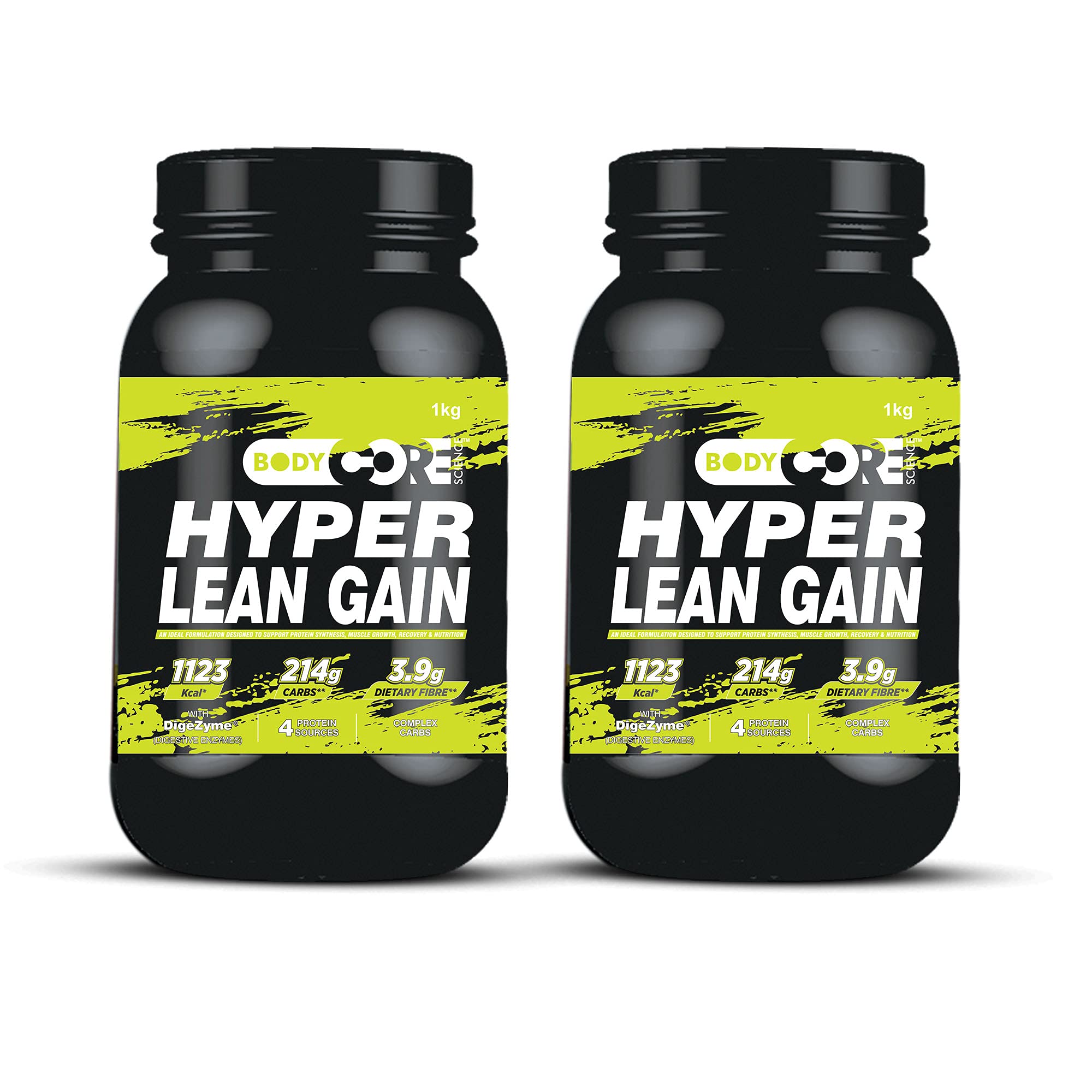Buy Body Core Science Hyper Lean Gainer-1Kg(Pack of 2)-Vanilla | Mass ...
