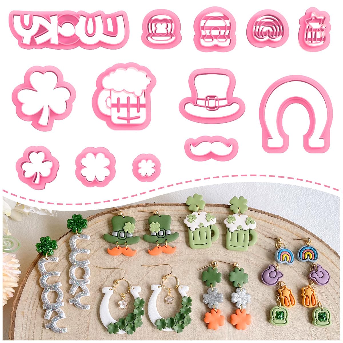 Amazon.com: KEOKER St. Patrick's Day Polymer Clay Cutters, The Day of ...