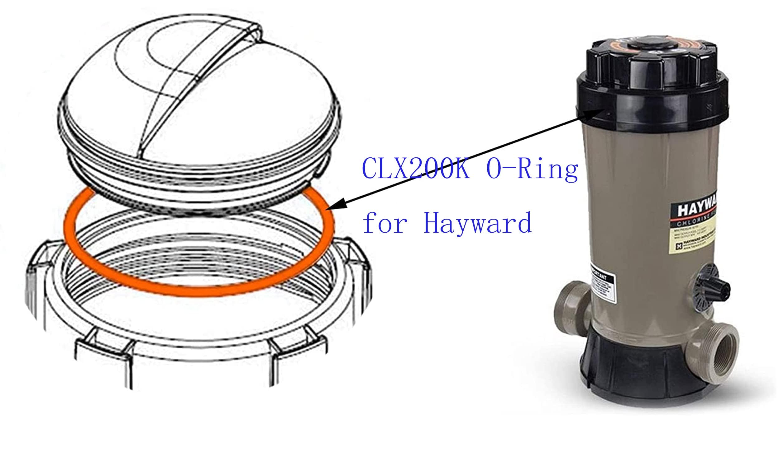 Snapklik.com : CLX200K O-Ring For Hayward Pool Chlorinator Chemical ...