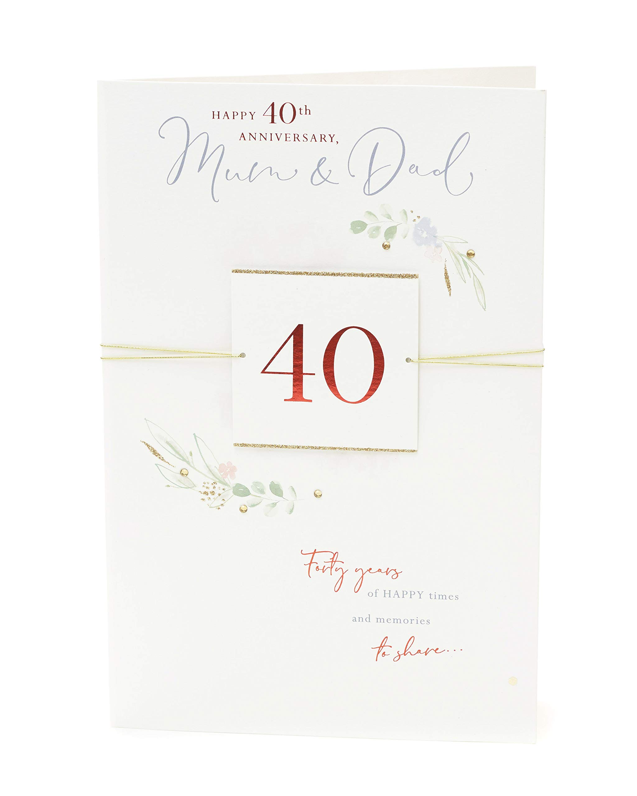 Buy Mum And Dad 40th Anniversary Card 40th Anniversary Gifts 