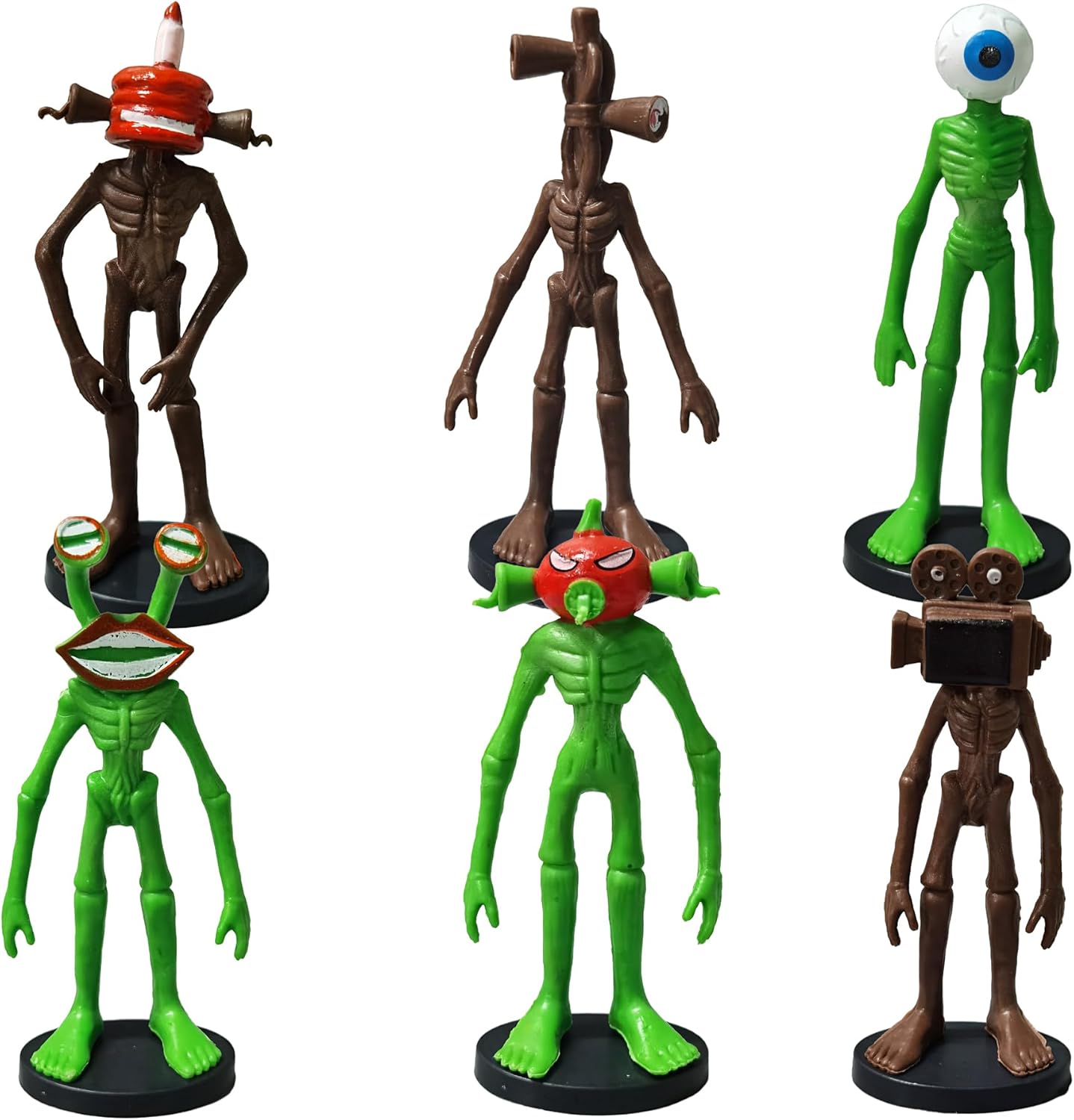 Amazon.com: GYDAMAI 6 PCS Siren Head Toys Siren Head Horror Model ...