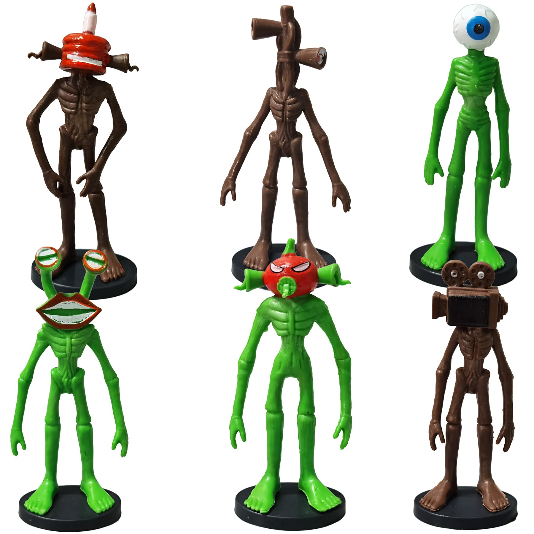 Amazon.com: GYDAMAI 6 PCS Siren Head Toys Siren Head Horror Model ...