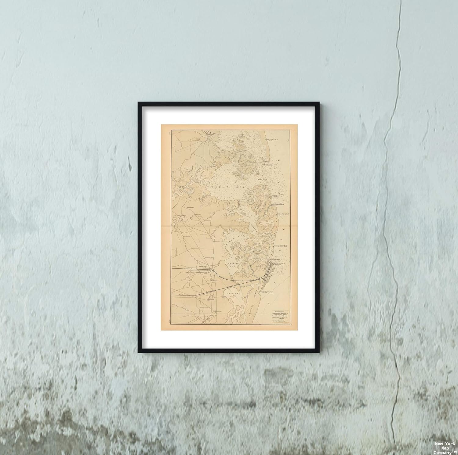 Amazon.com: Map|Atlas of The New Jersey Coast, Great Bay 1878 Regional ...