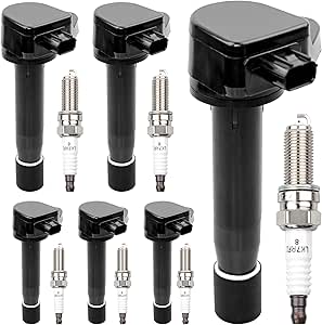 Amazon.com: HQPASFY UF603 Ignition Coils & Iridium Spark Plugs Set of 6 Compatible with Honda ...