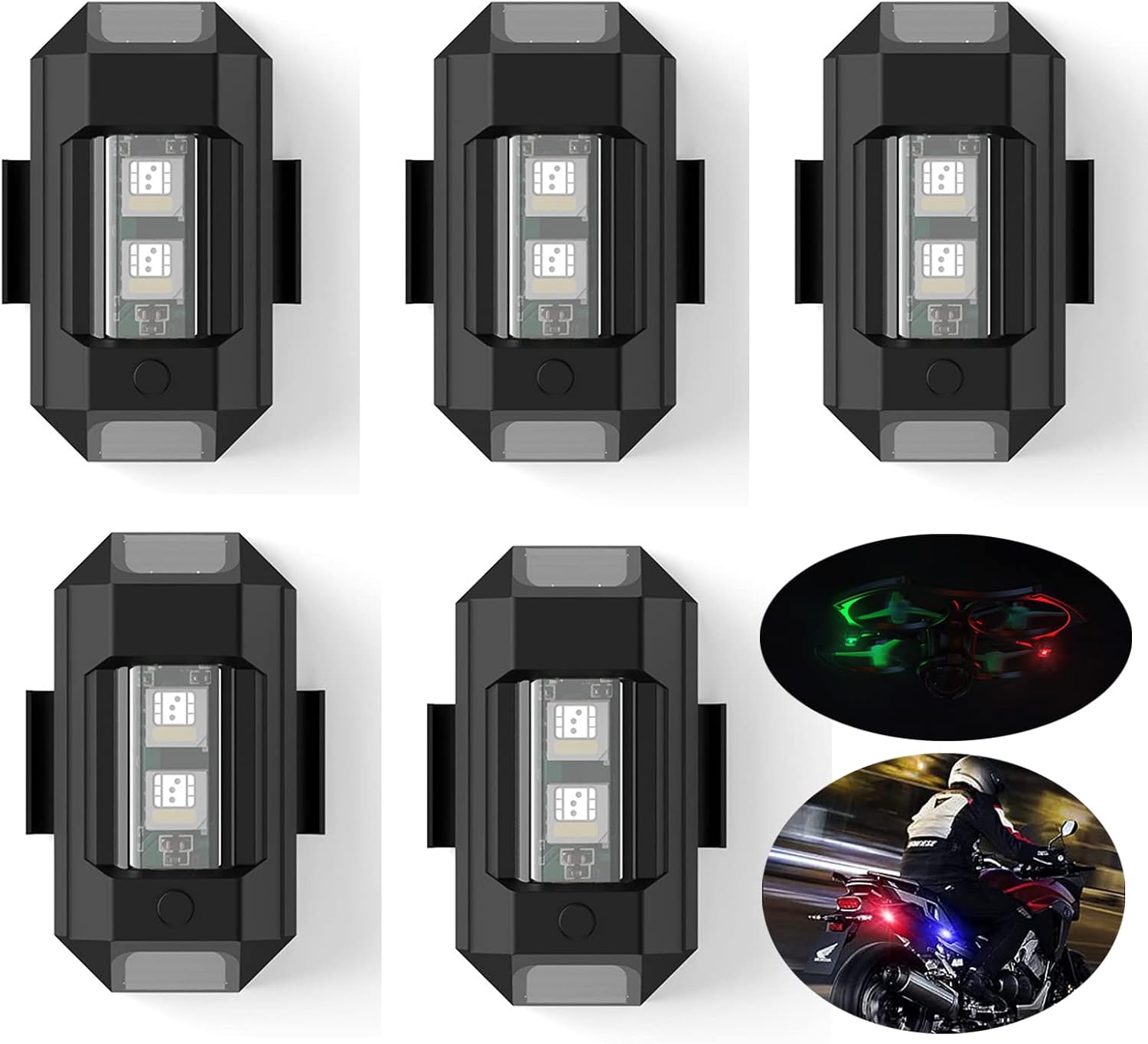Amazon.com: ANKI HAPPIGO 5PCS LED Strobe Drone Lights,7 Colors Drone ...