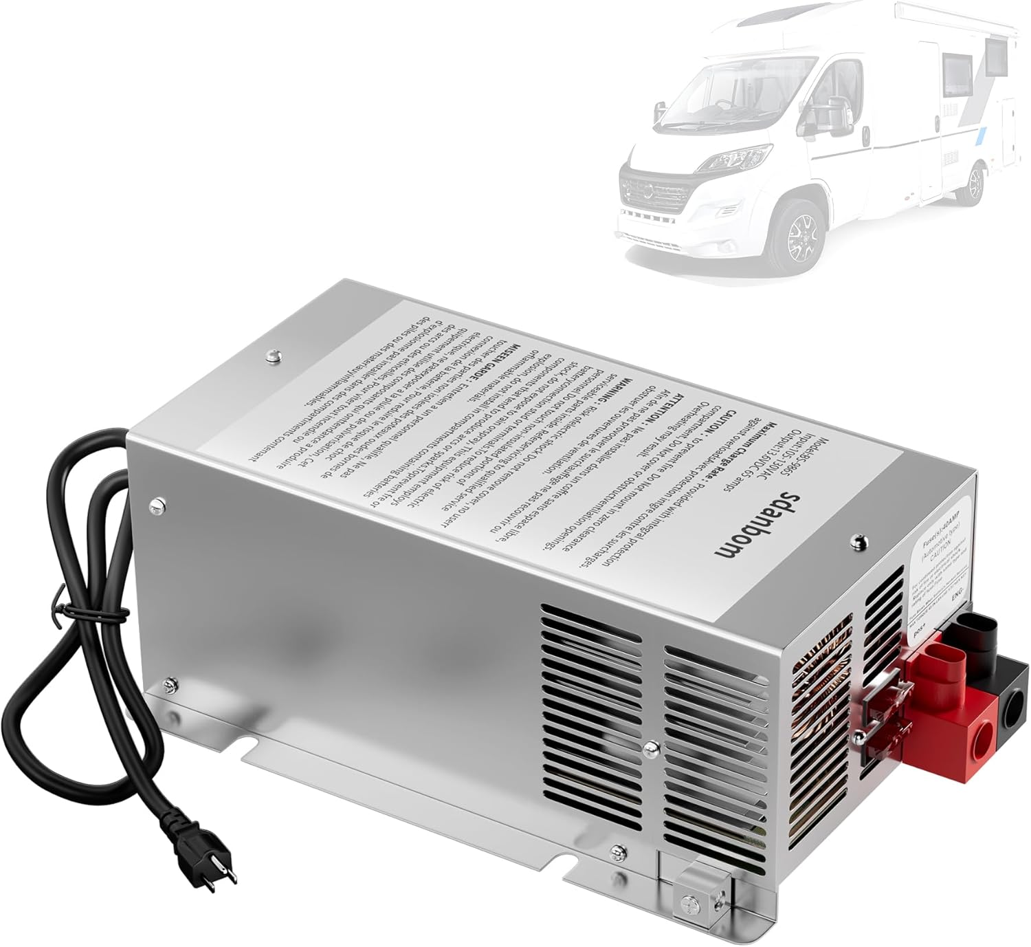 WF-9865 65 Amp RV Power Converter - Deck Mount Three-Stage Power ...