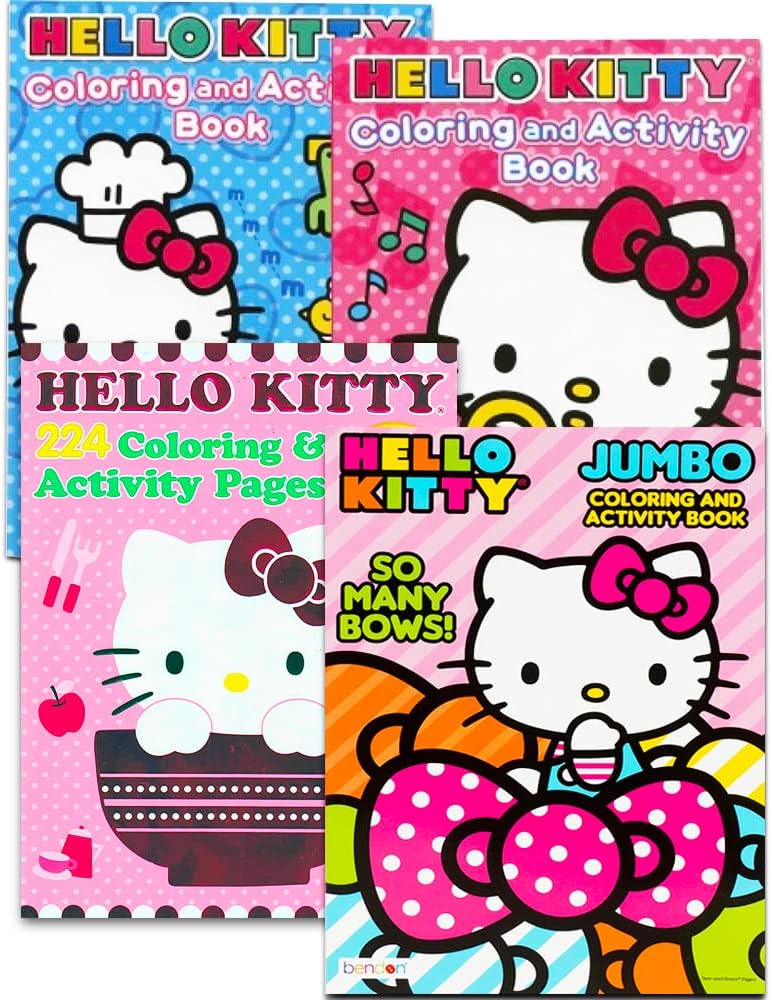 Amazon.com: Hello Kitty Coloring Books Bundle (Set of 4) : Toys & Games