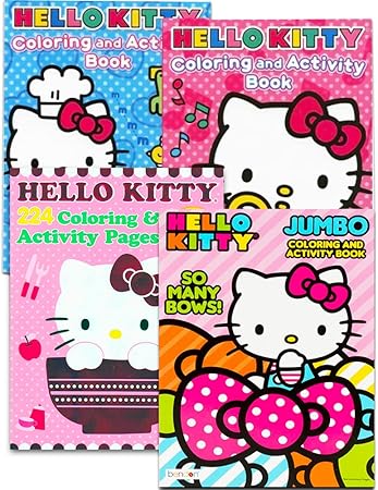 Amazon.com: Hello Kitty Coloring Books Bundle (Set of 4) : Toys & Games