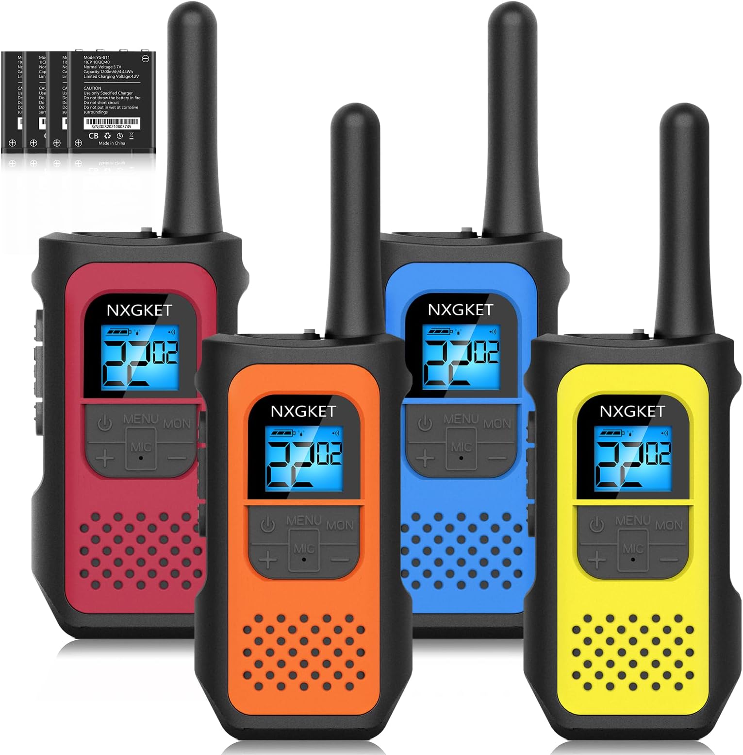 NXGKET Walkie Talkies for Kids Adults, Rechargeable Long Range Walky ...