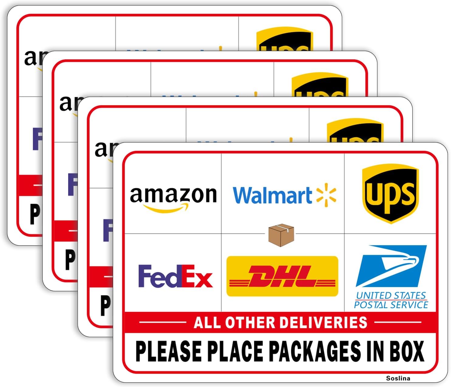 Amazon.com : Please Leave Packages and Deliveries In Box Sign, Self ...