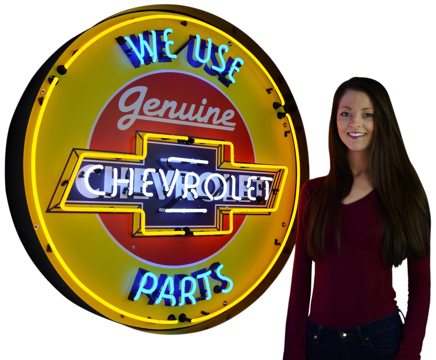 Neonetics 9CHVBK Chevrolet Neon Sign in Metal Can, 36-Inch - Amazon.com