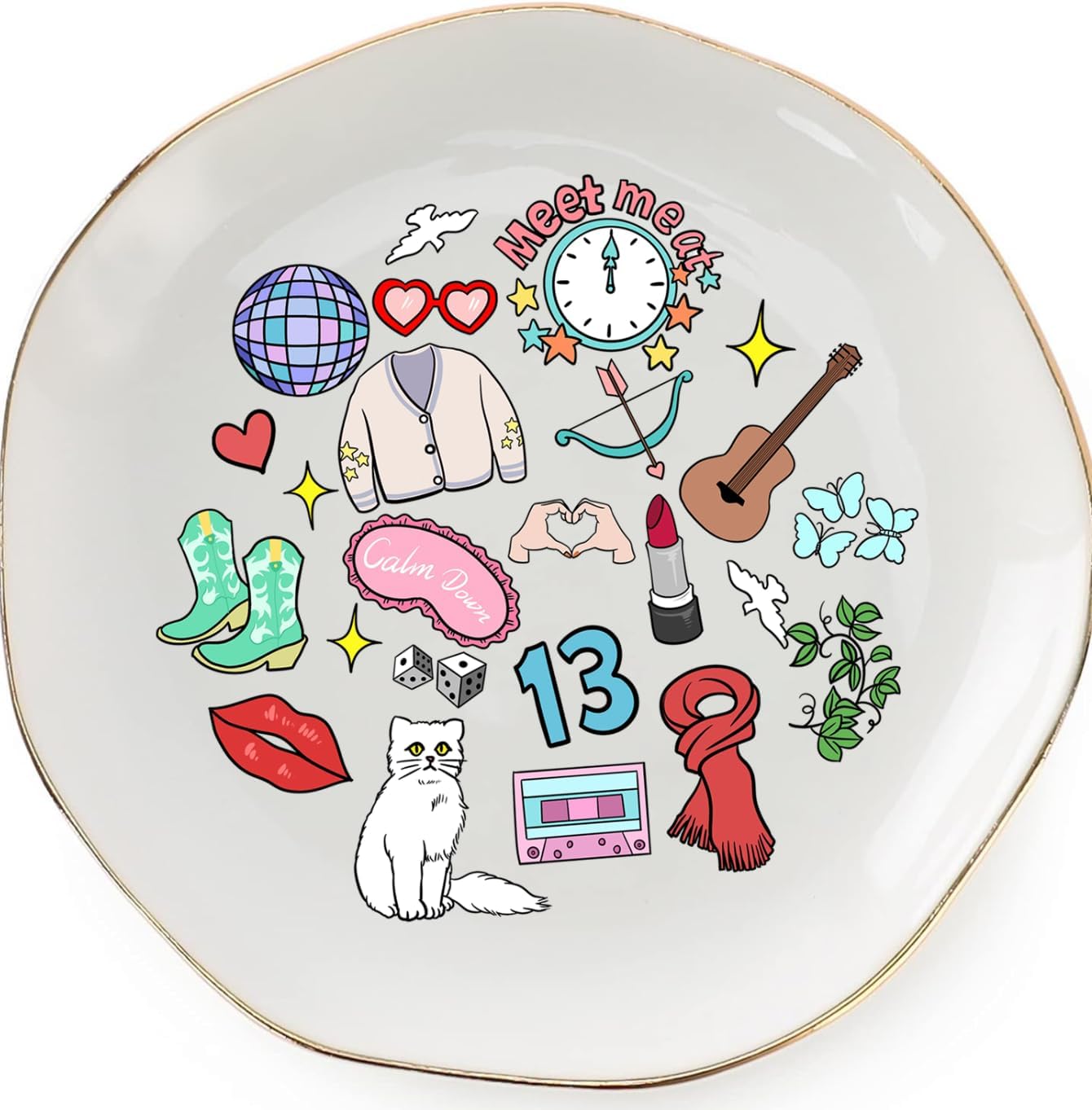 Amazon.com: Elbwenly Jewelry Tray Ring dish - Music gift for Girls ...