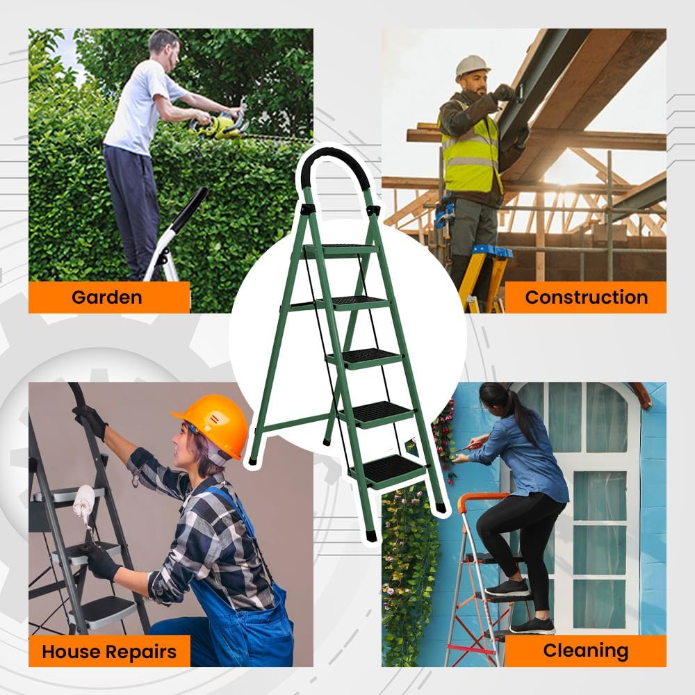 Cheston Foldable GI Steel 5-Steps Home Ladder | 5.6 Philippines | Ubuy