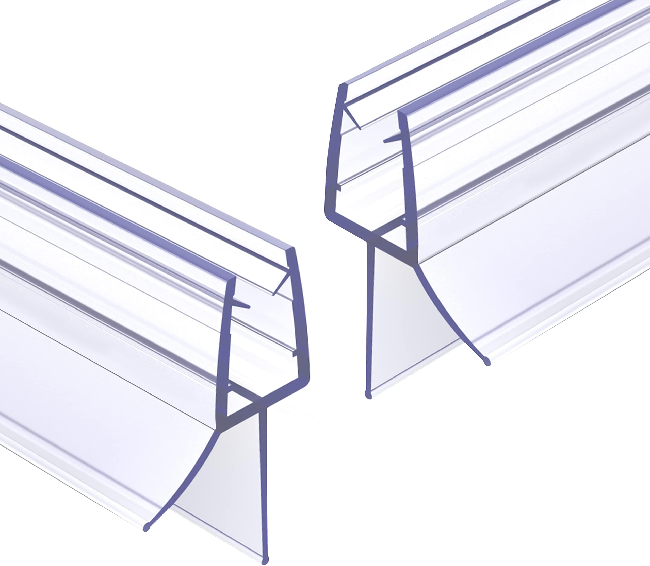 Frameless Shower Door Bottom Seal Shower Sweep with Drip Rail for 3/16 ...