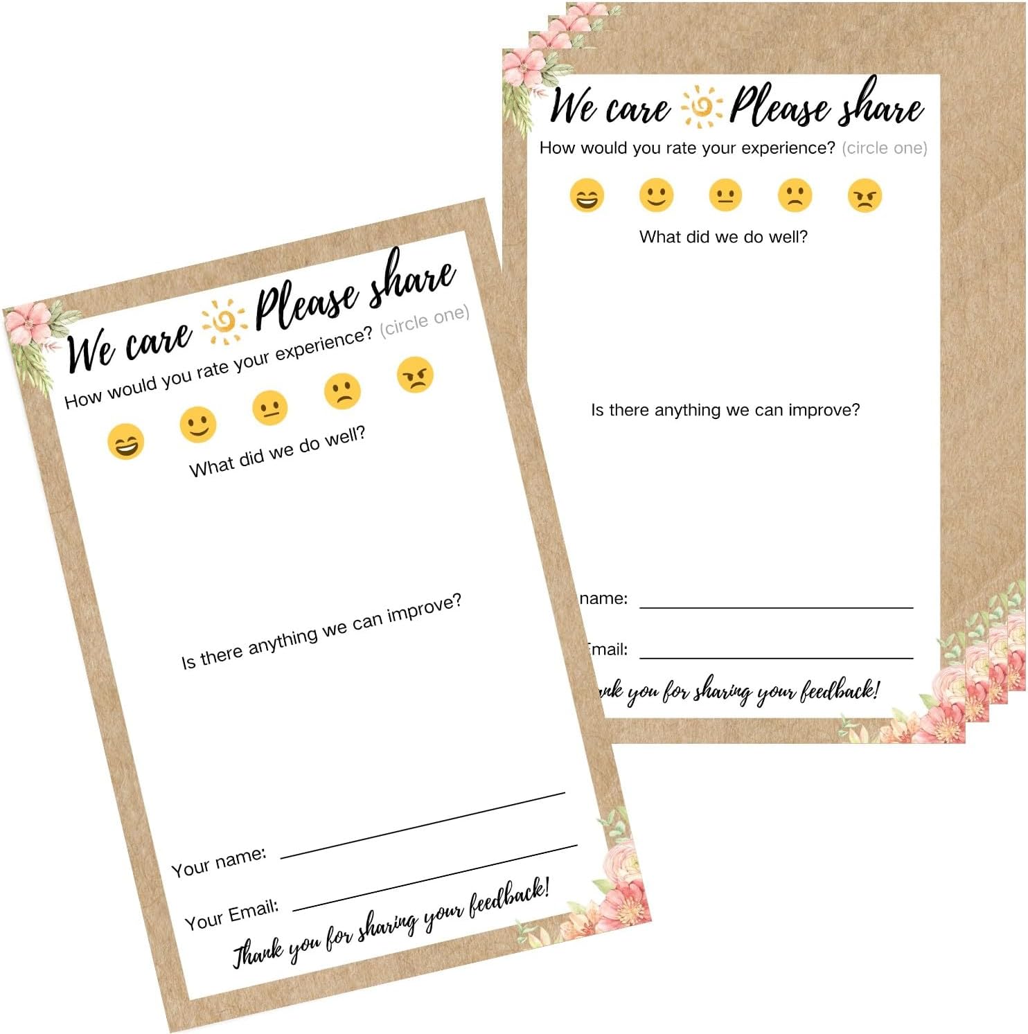 Amazon.com : 100 Suggestion Cards Comment Cards Airbnb Essentials for ...
