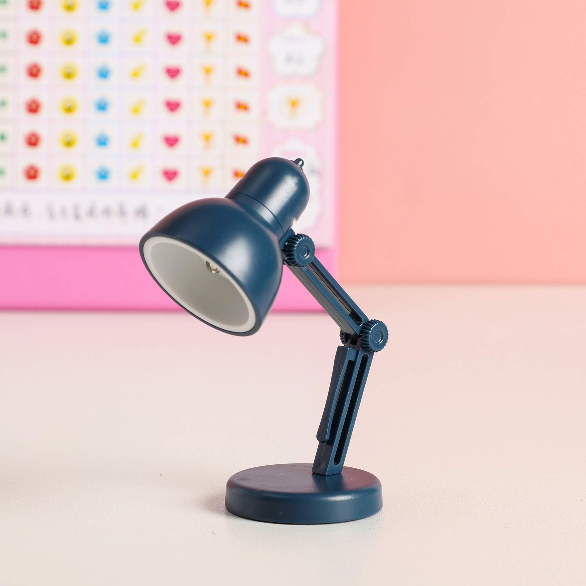 2 Pack LED Mini Table Lamp Fold-able Night Reading Book Lamps for Home ...
