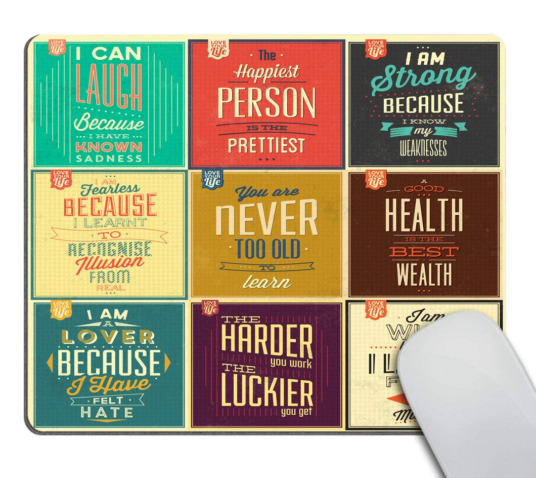 Amazon.com: Smooffly Mouse pad Motivational Quotes Customized Rectangle ...