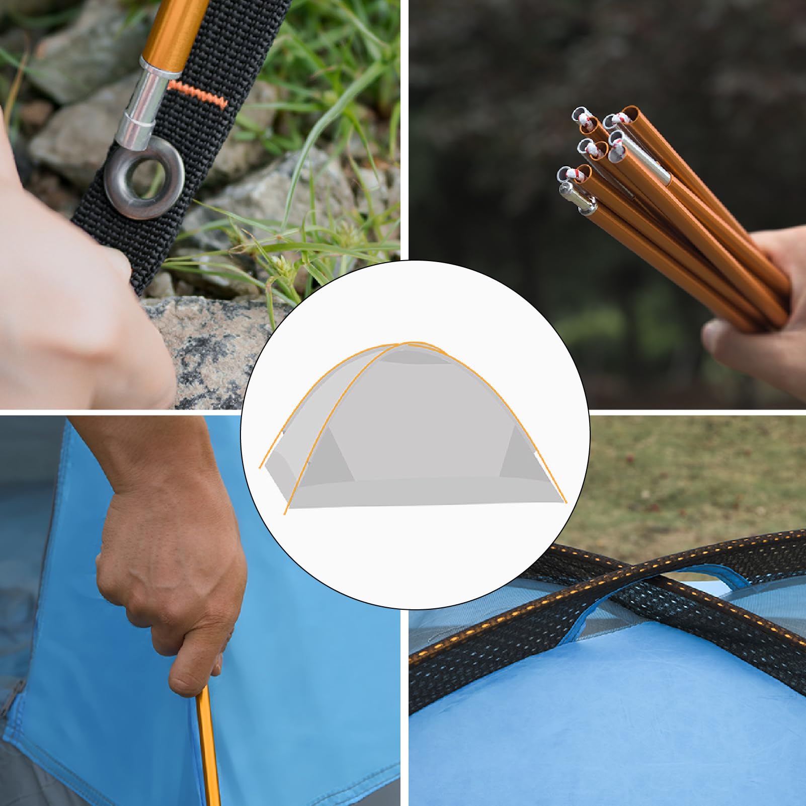 Snapklik.com : JEELAD Tent Pole Aluminium Rod Replacement Tent Pole ...