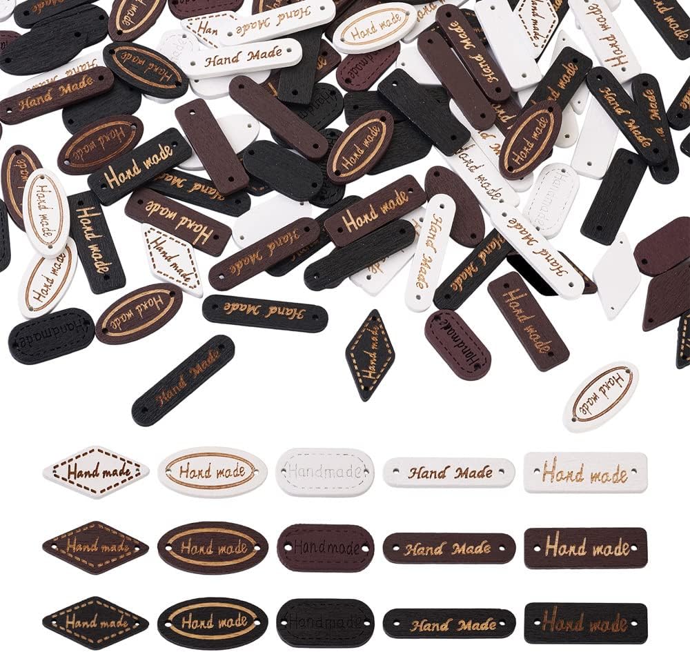 Amazon.com: Juland 60PCS Handmade Metal Tags Alloy Hand Made Pendant ...