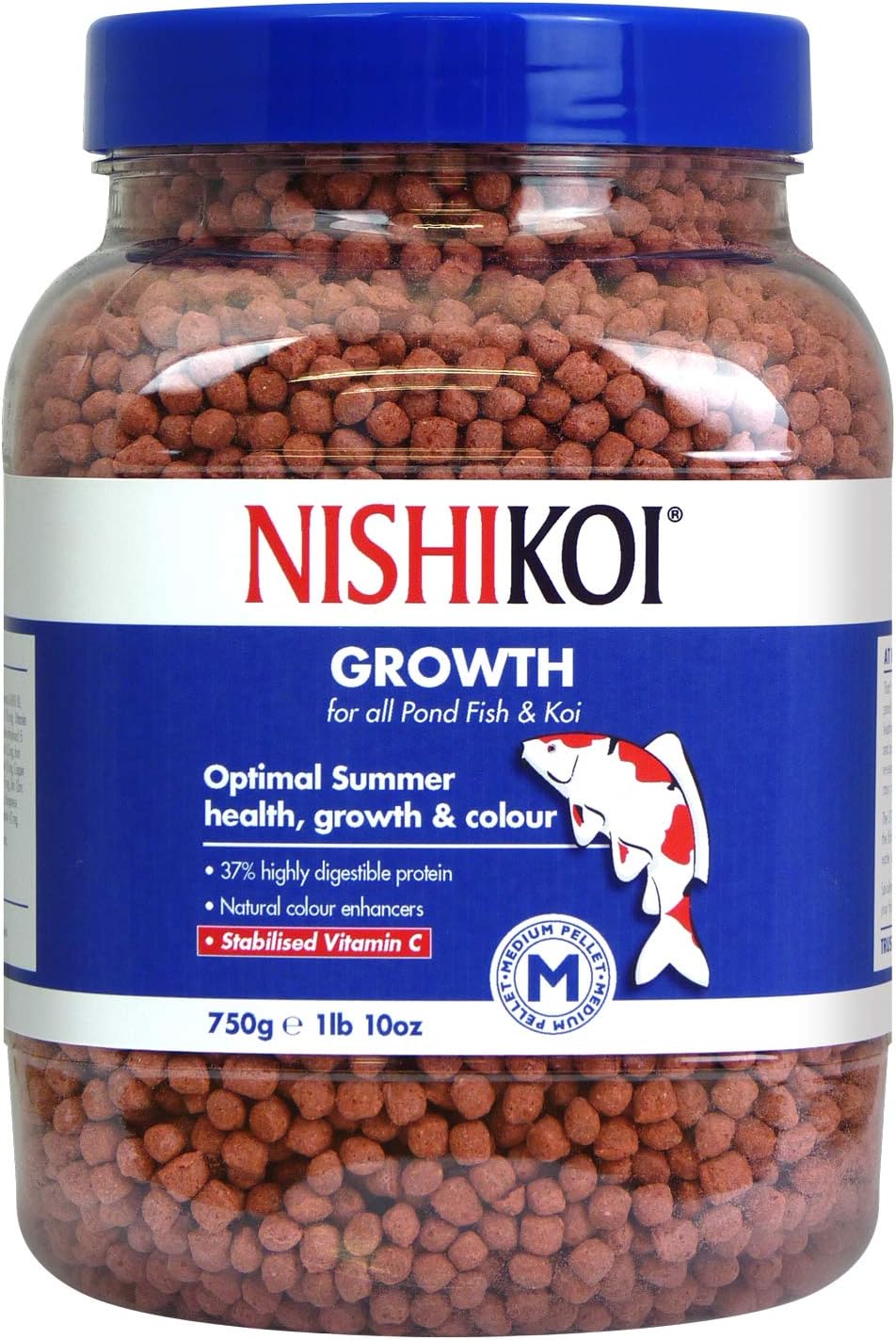 Nishikoi Growth Complete Food for Koi and Pond Fish - Medium Pellets ...