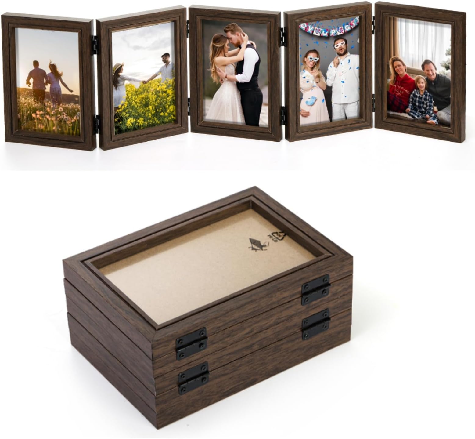 Amazon.com - Sintuff 7 Folding 5 x 7 Hinged Picture Frames Foldable ...