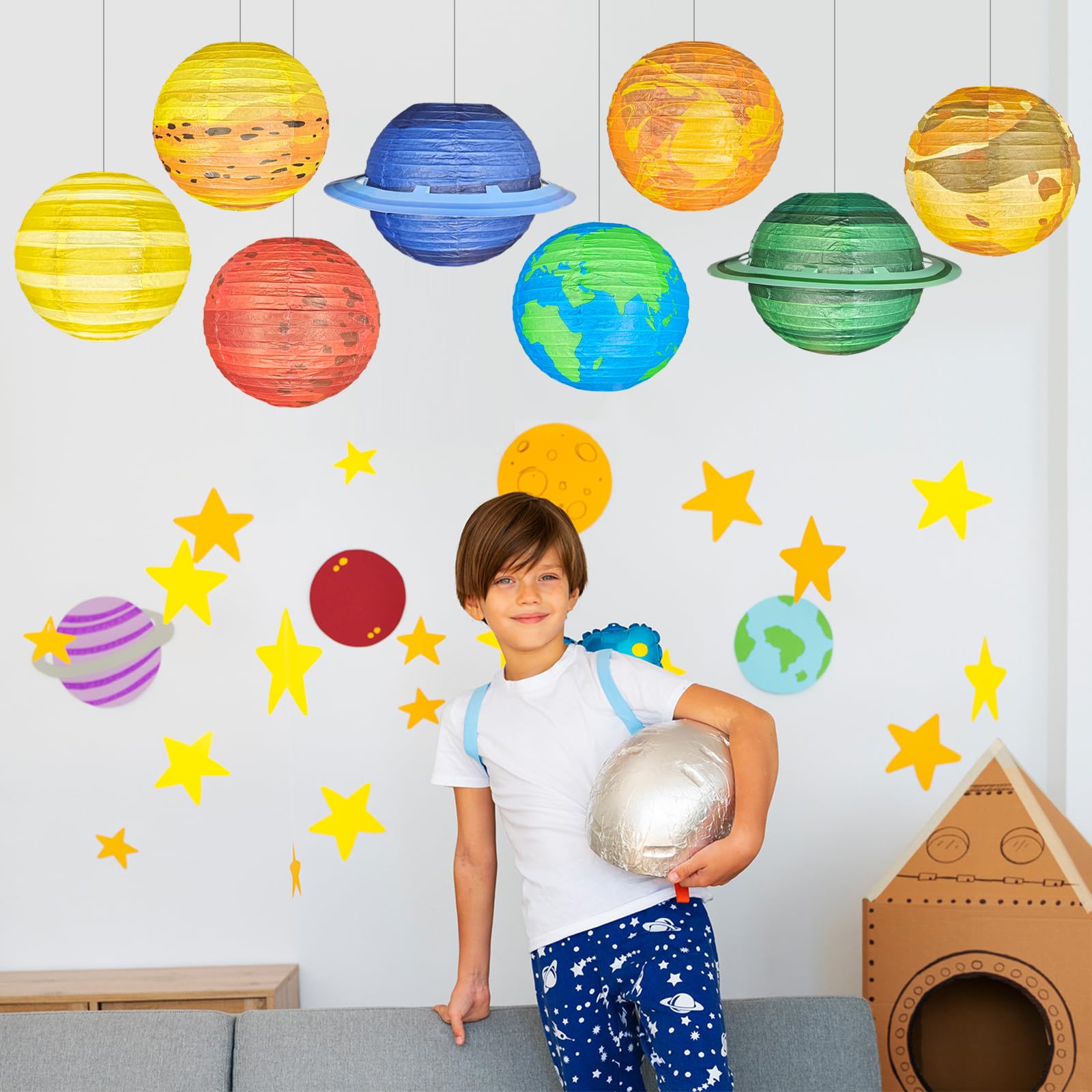 Snapklik.com : 8 Planet Paper Lanterns 10 Inch Solar System Planet ...
