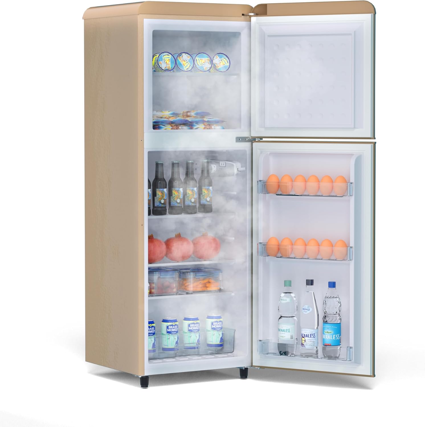 Amazon.com: Mini Retro Fridge with Freezer, 5.0 Cu. Ft. Compact ...