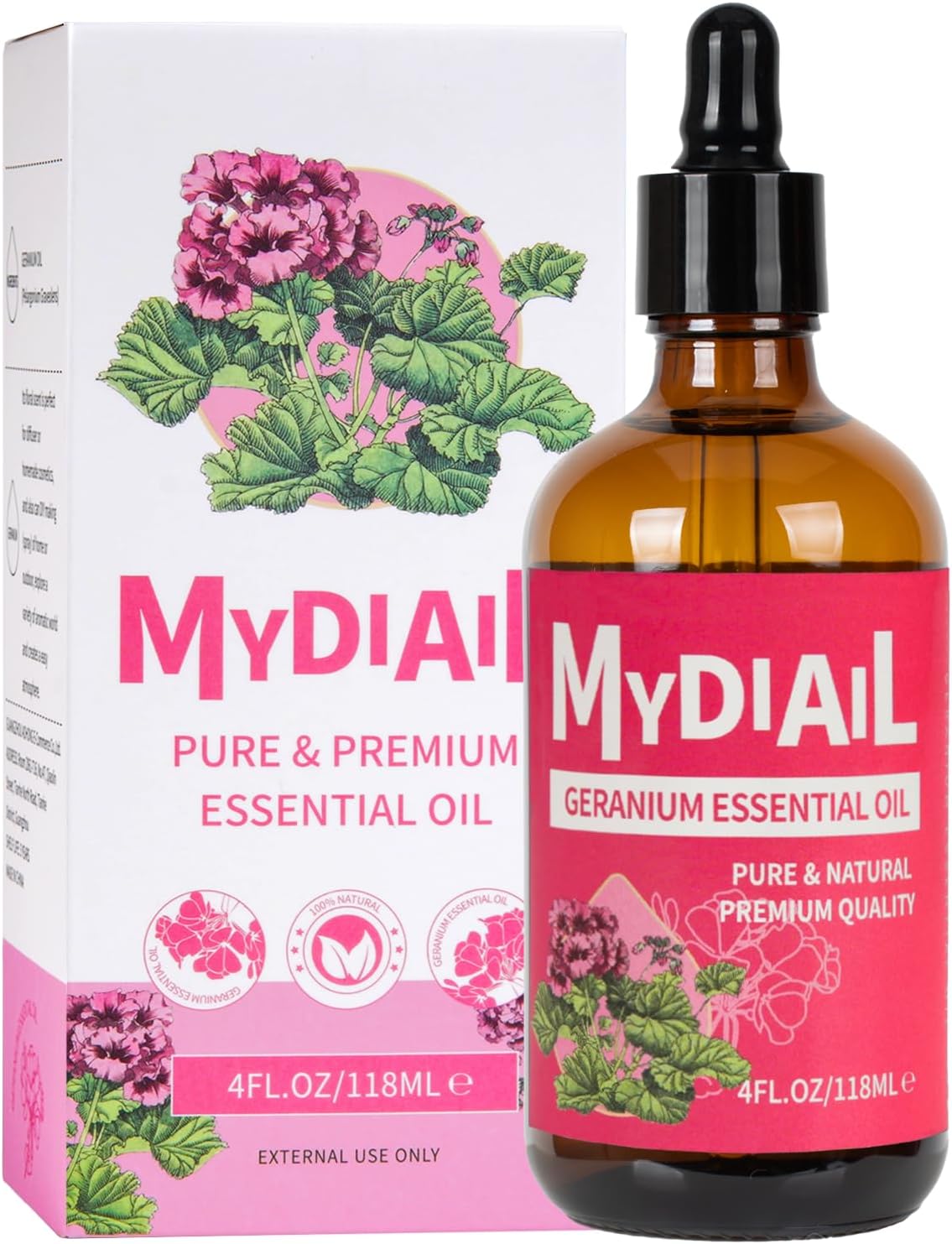 Amazon.com: MYDIAIL Geranium Essential Oil 118ml Geranium Oil Natural ...