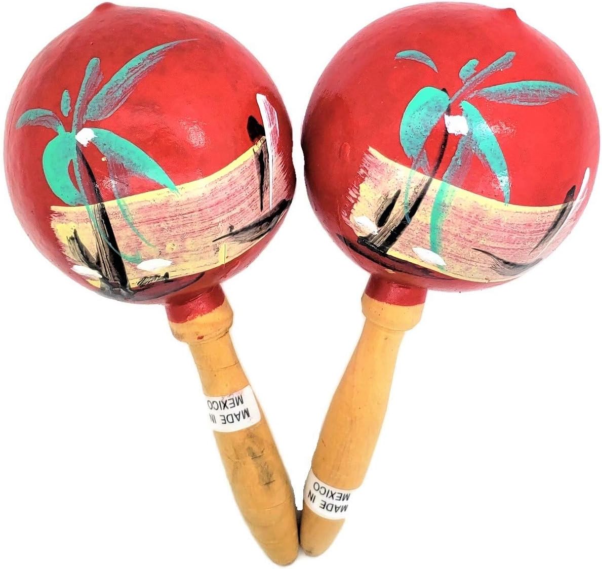 Amazon.com: Large Coconut Maracas Shaker Pair (2) - World percussion ...