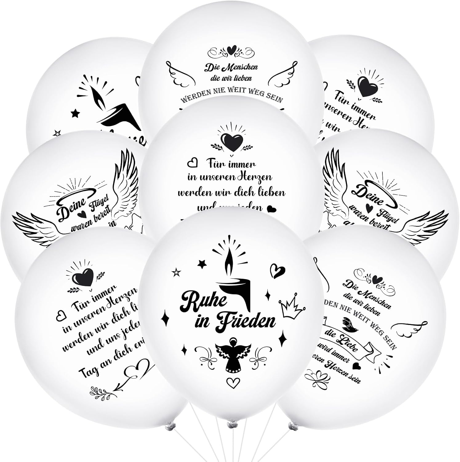 Amazon.com: 60 Pcs 12inch White Memorial Balloons To Release In Sky ...